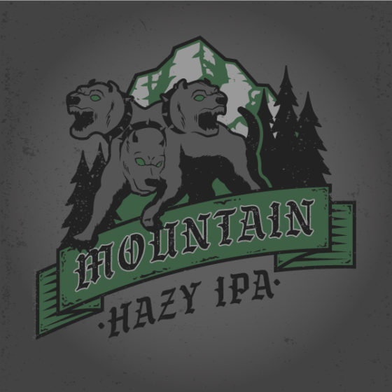 Cerberus Brewing Hazy IPA Logo - Hi-five Design