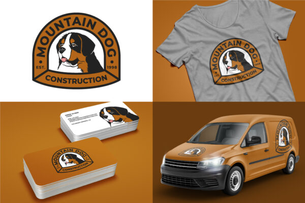 Bernese Mountain Dog Logo Design - Hi-five Design