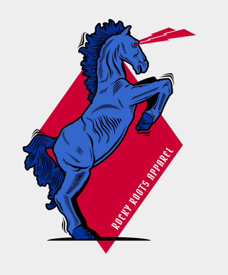 Blucifer Illustration T-shirt Design for Colorado Apparel Co. - Hi-five ...